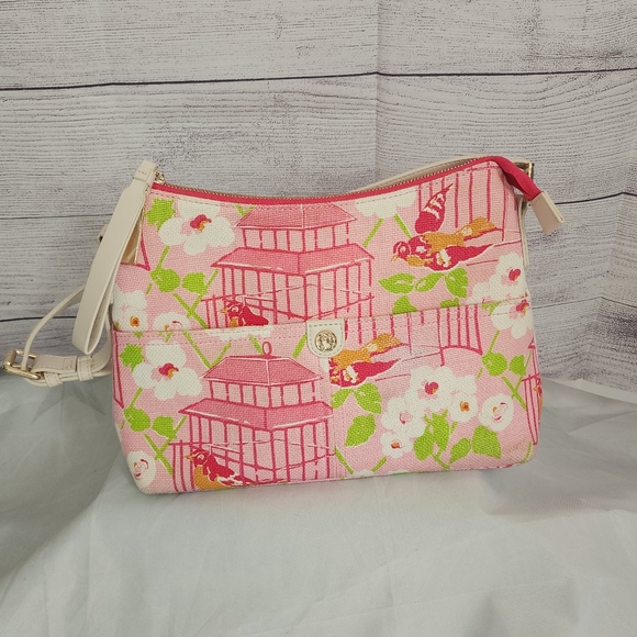 Spartina 449 | Bags | Spartina 449 Wilson Pink Bird Linen | Poshmark